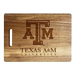 Texas A&M Aggies Engraved Wooden Cutting Board 10" x 14" Acacia Wood - Large Engraving Officially Licensed Collegiate Product