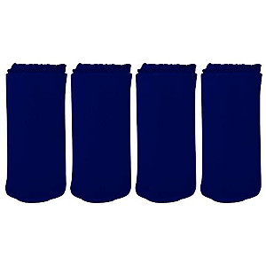 24 Pack Wholesale Soft Cozy Fleece Blankets - 50" x 60" Comfy Throw Blankets (Navy Blue)