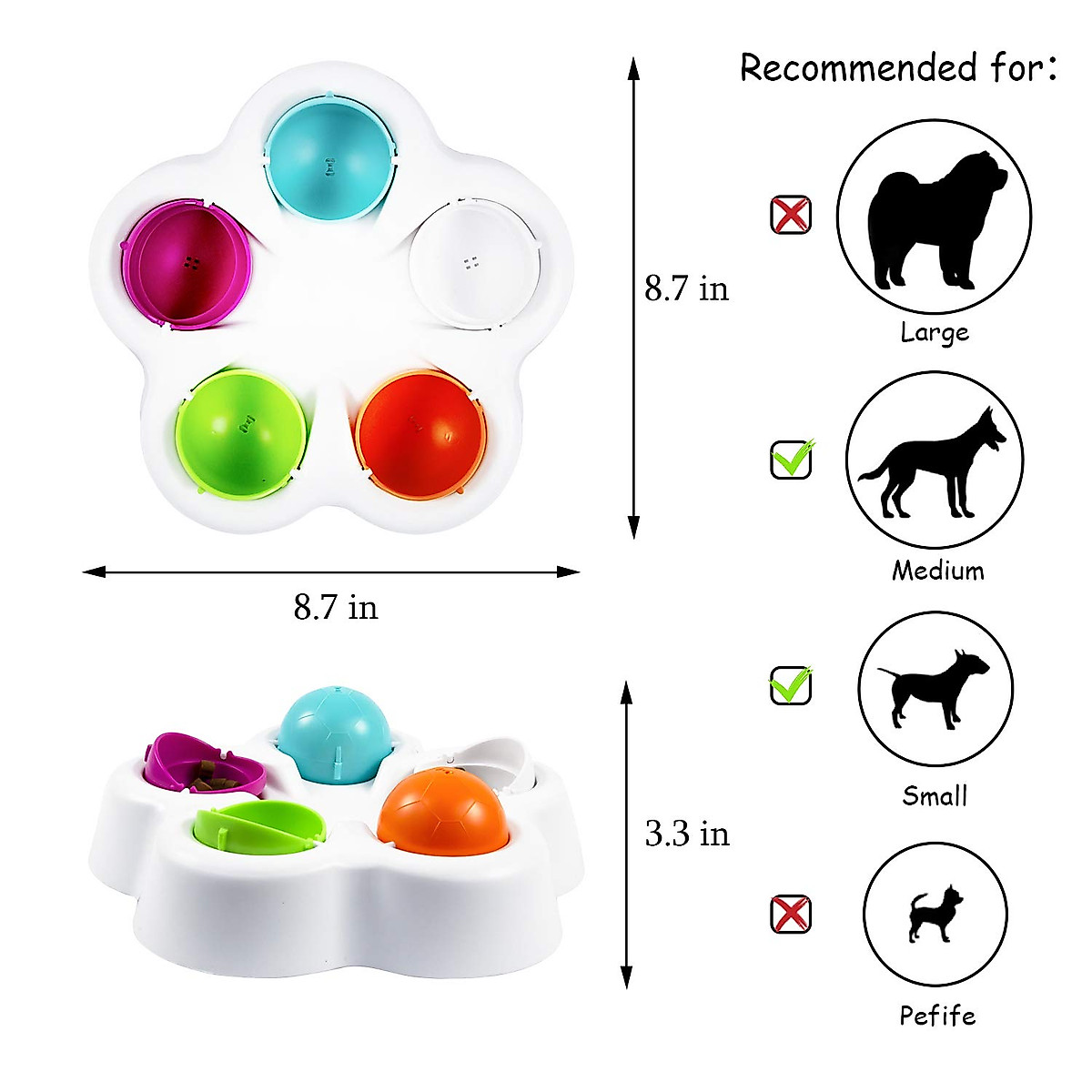 Dog Puzzle Toys Interactive Food Dispensing Dog Toys Puppy Puzzle Slow Feeder Perfect for Beginner Entertaining Pet IQ Intelligent Toy
