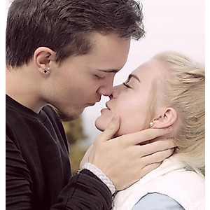 CASDAN 12 Pairs Surgical Steel Flatback Stud Earrings for Women Men CZ Opal Pearl Screw Back Earrings Cartilage Earrings Sleep Hypoallergenic Earrings for Sensitive Ears