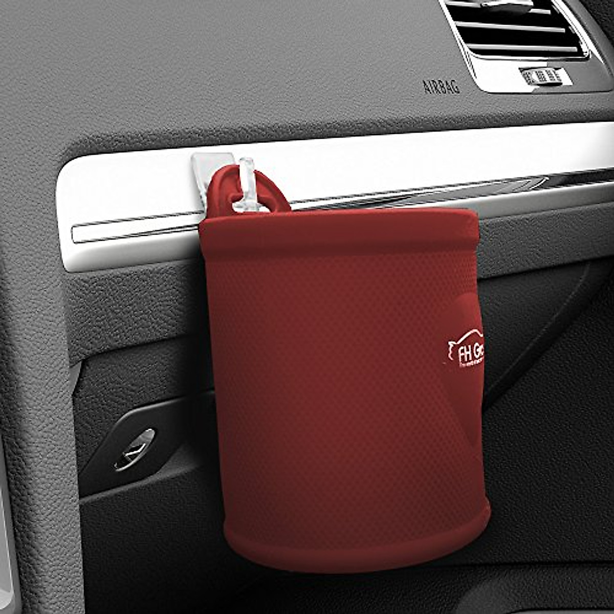FH Group Silicone Dash/Vent Mounted Cup Holder Smartphone, IPhone, Galaxy Coin Grip Burgundy