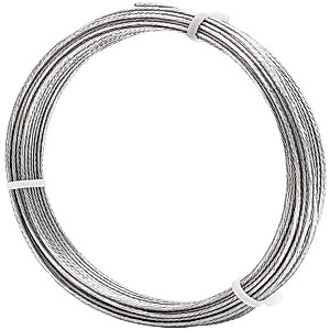 Vinyl Coated Picture Hanging Wire #6 50-Feet Braided Picture Wire Heavy,Supports up to 60lbs for Photo Frame Picture,Artwork,Mirror Hanging(2mm x 15 Meters)