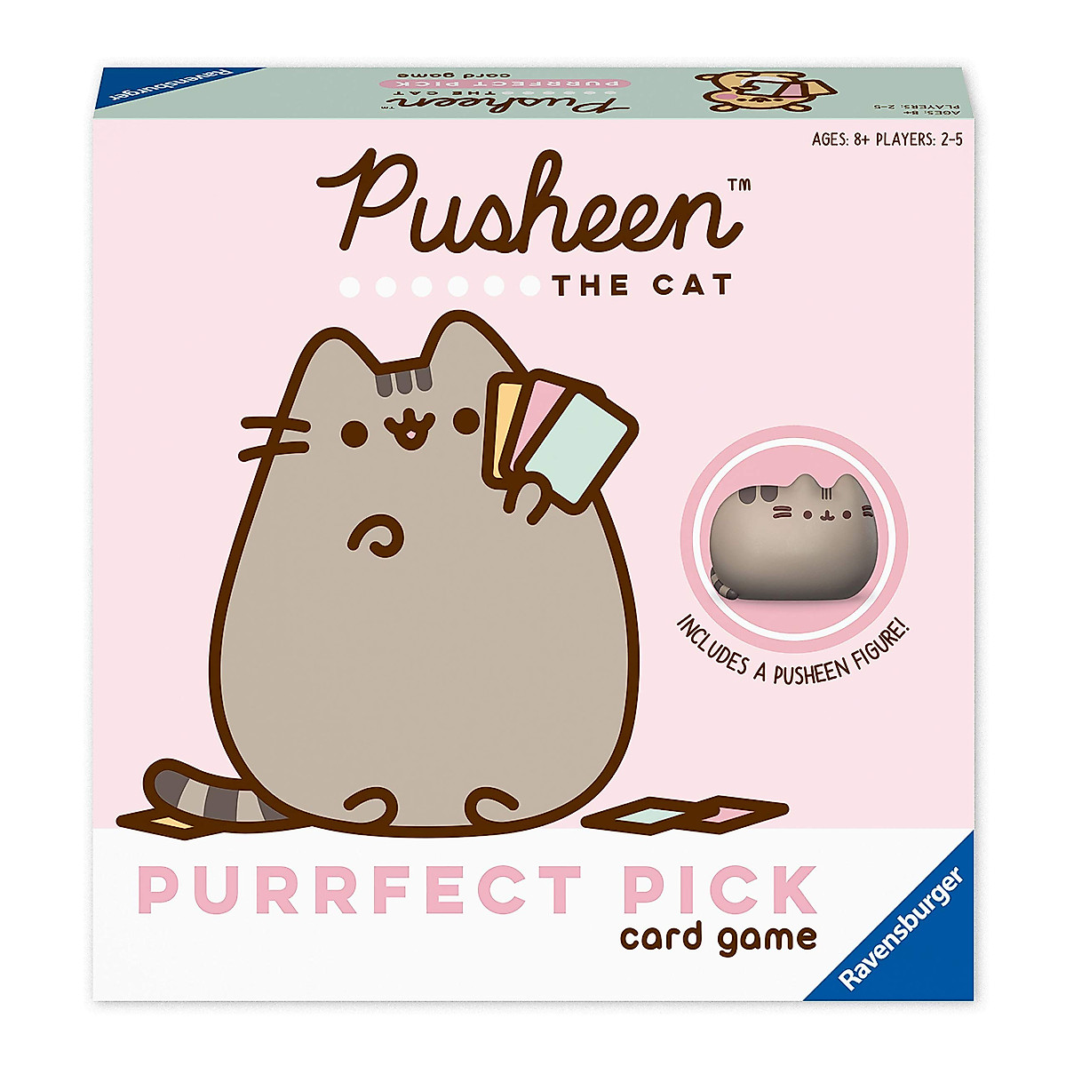 Ravensburger Pusheen Purrfect Pick Game - Fun Family Activity | Ideal for Cat Lovers and Pusheen Fans | Engaging Gameplay | Suitable for Ages 8 and Up | Pink Edition