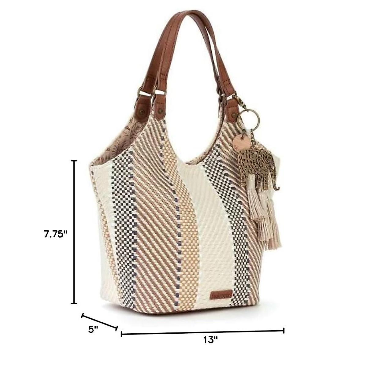 Sakroots Roma Small Shopper, Tobacco Batik Woven