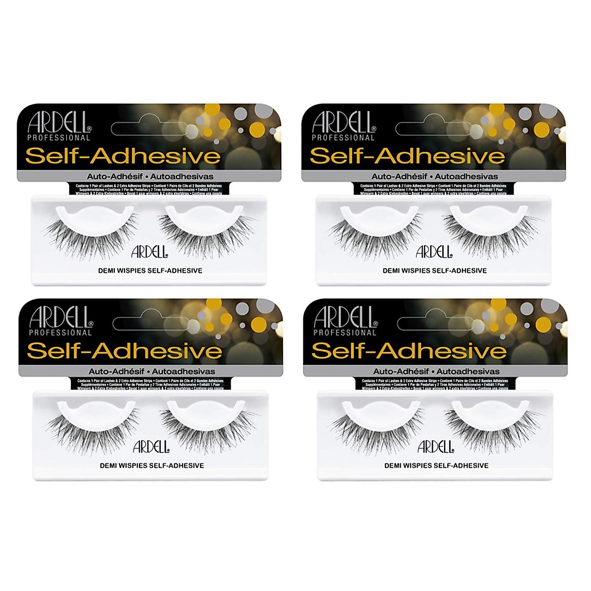 Ardell False Eyelashes Self-Adhesive Demi Wispies 4 pack