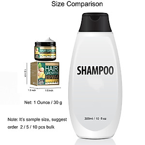 Hotiary Ginger Hair Growth Ointment Hair Regrowth Treatment Cream Moisturizing Scalp Massage Hair Follicle Hair Care Serum Essence Conditioner Sample 1 oz