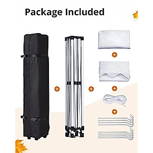 Quictent Ez up 10'x10' Pop up Canopy Tent with Sidewalls Commercial Party Wedding Event Gazebo Tent Waterproof, Full Truss Structure, 4 Sidewalls with 4 Entrances & Large Clear Church Windows (White)