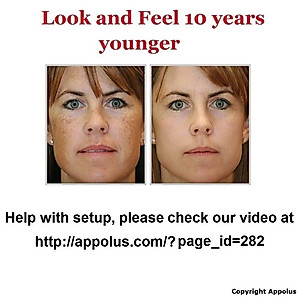 Microdermabrasion Machine - Appolus Premium Diamond Microdermabrasion Device for Flawless Glowing Skin - 2 Diamond Tips - 5 Heads - Anti-Aging - Pore Lines Wrinkles Sagging Minimizer