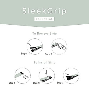 Swappable Ultra-Thin Phone Grip - Convertible Grip Holder Fits Most iPhone and Android Cases, Strap Holder Compatible with Wireless Chargers and Car Mounts - SleekStrip SleekGrip Essential