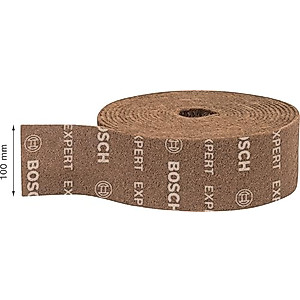 Bosch Professional 1x Expert N880 Fleece Roll (for Steel Sheets, Width 100 mm, Length 10 m, Accessories Hand Sanding)
