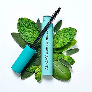 Almay Lenghthening Mascara,Volume & Lift, Eye Makeup, Hypoallergenic and-Fragrance Free, 010 Blackest Black, 0.24 Fl Oz