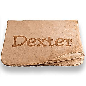 Custom Catch Personalized Dog Blanket - Gray or Beige - Small