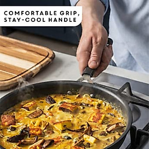 Jamie Oliver by Tefal Hard Anodised 30 cm Non-Stick Wok Pan, Black (Induction Compatible)