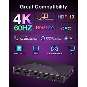 Aubess HDMI 2.0 Sync Box & TV Neon Rope Backlight Kit, WiFi Immersion TV LED Backlights That Compatible with Alexa & Google Assistant for 65" TVs. Fancy Sync Box LED Lights That Sync with TV Picture