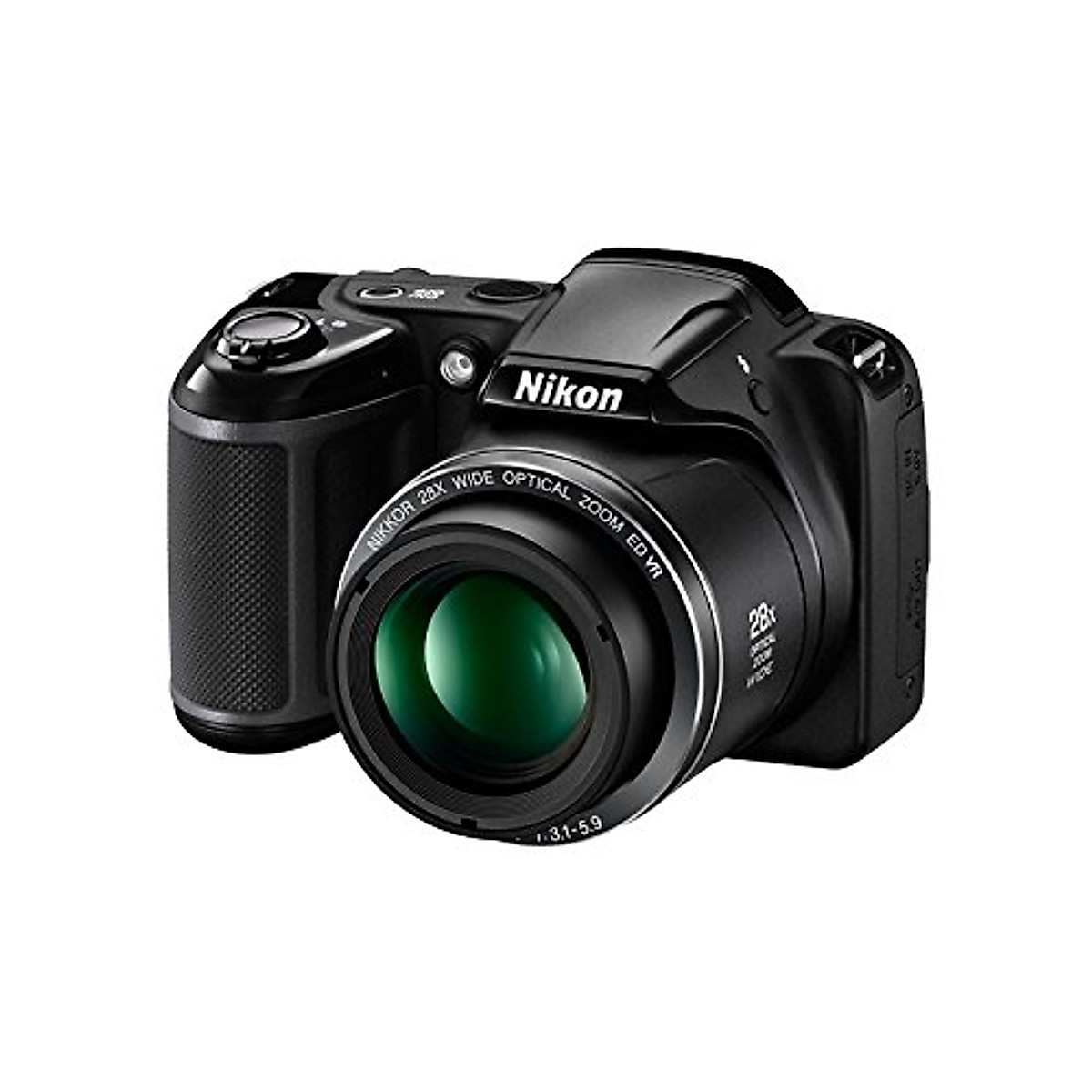 Nikon Coolpix L340 20.2Mp Point and Shoot Digital Camera with 28X Optical Zoom, 8Gb Card and Camera Bag Black