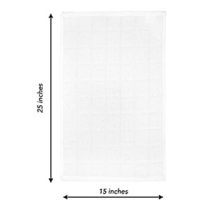 Arkwright Cotton Dishcloths Kitchen Towels Bulk - (Pack of 12) Absorbent Terry Tea Towels, Dish Washing Cloths for Cooking, Drying Dishes, and Cleaning, 15 x 25 in, White