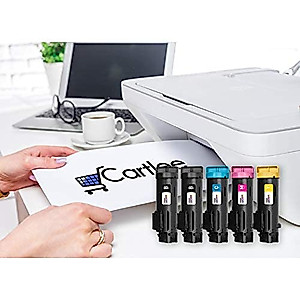 Cartlee 5 Compatible Toner Cartridges Replacement for Dell H825 Toner H625cdw S2825 MFP H625CDW S2825CDN H625 CDW H825cdw Smart Color Printer Ink (2 Black, 1 Cyan, 1 Magenta, 1 Yellow)