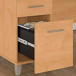 Bush Furniture Somerset 72W Computer Desk with Drawers | Large PC/Laptop Table for Home Office in Maple Cross