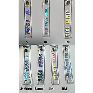 Keychain for B-TS Set(2 PCS) Signature Merchandise Army Bomb Key Ring & Bangtanboys Name Keychain Army Gift Merch (JK)