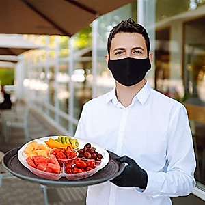 10 Pack Round Appetizer Serving Trays with Lids, 10 Inch Clear Plastic Veggie Fruit Snack Vegetable Food Serving Platters, Disposable Compartments 6 Sectional Catering Trays for Party and Buffet