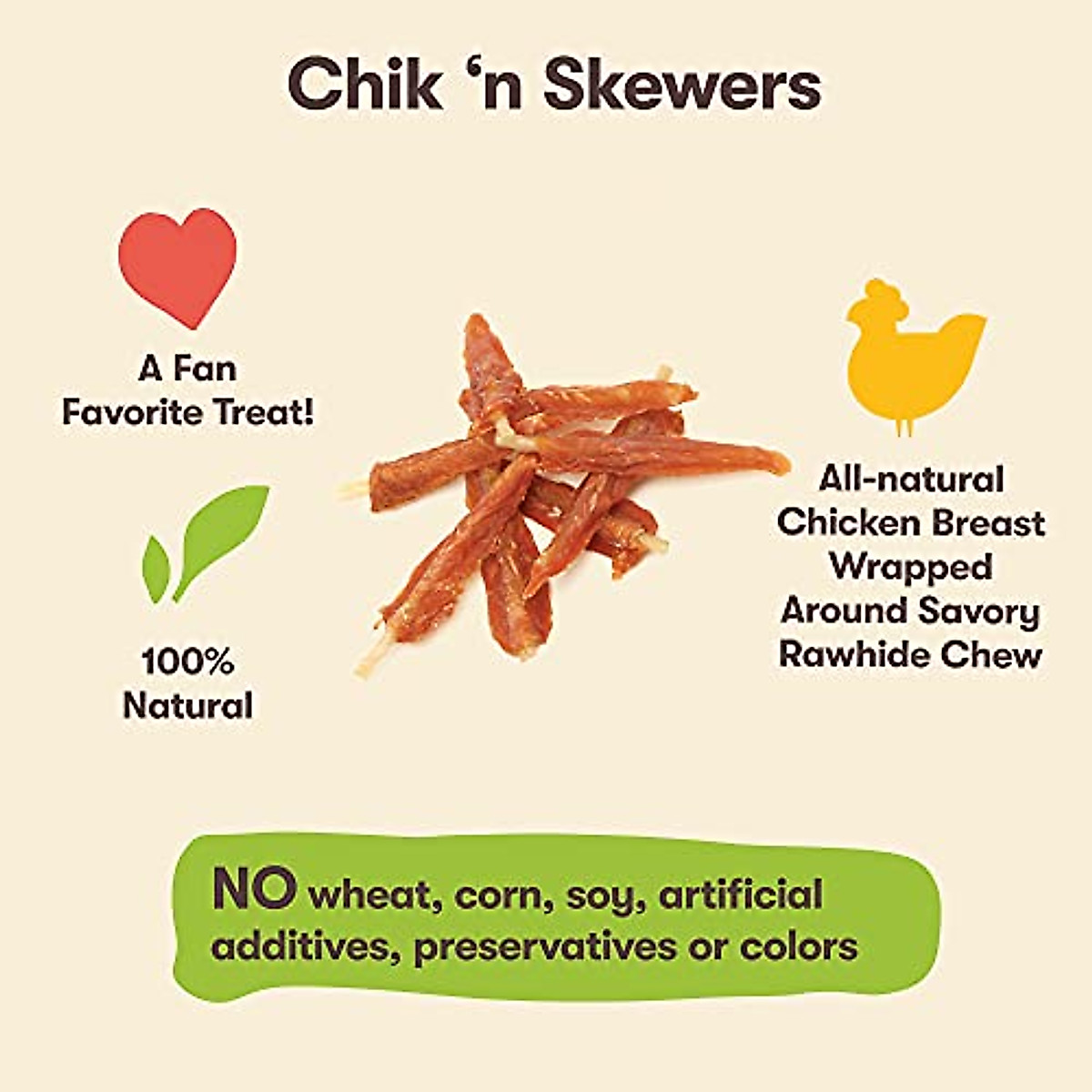 Pet 'n Shape Chik 'n Skewers – Chicken Wrapped Rawhide Dog Chew