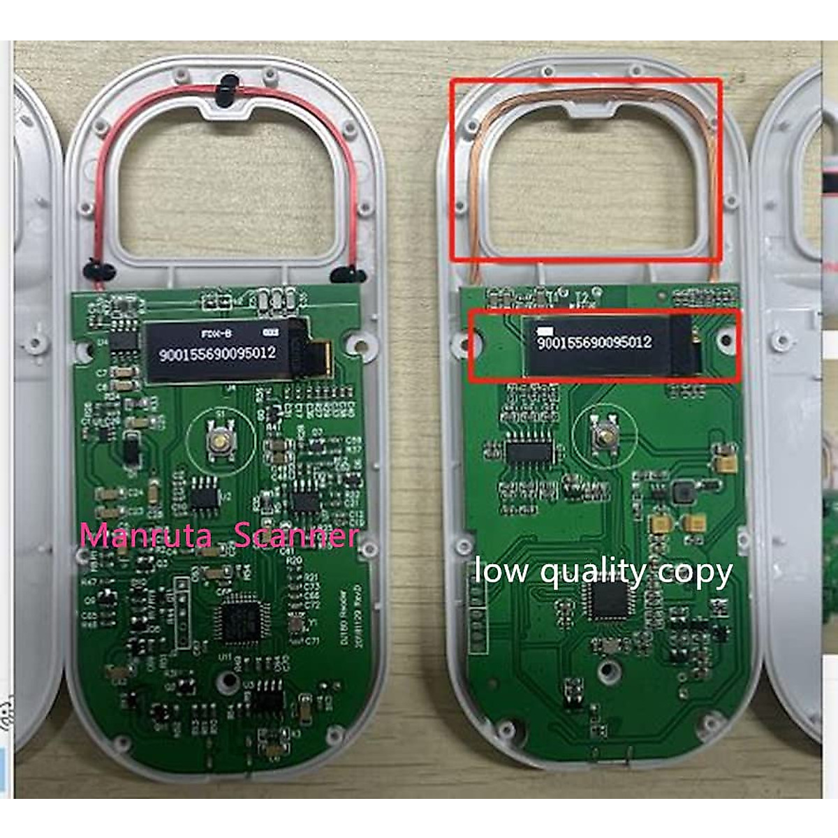 Manruta Pet ID Microchip Scanner and Reader Portable for Dogs and Cats ,134.2khz FDX-B ISO 11784/11785 with Microchip Collar Tag Gift