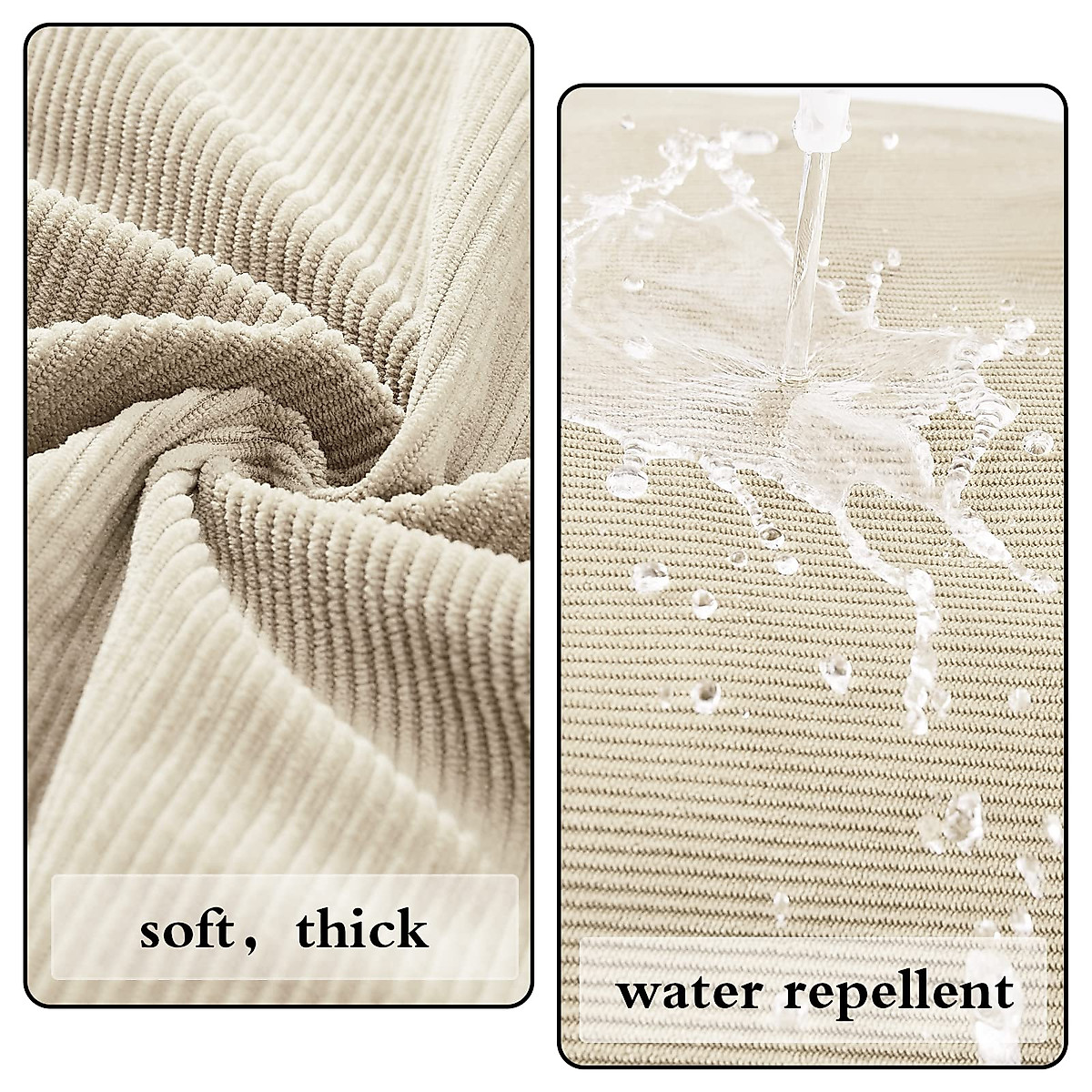 KALIDI Women Corduroy Tote Bag Large Shoulder Tote Bag with Zipper Pocket Casual Hobo Handbag Big Capacity Shopping Work Bag