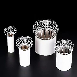 304 Stainless Steel Gutter Guard Drain Covers Outdoor, 50mm/75mm/110mm/160mm Gutter Pipe Leaf Wire Drain Guards Keeps Gutter Downpipes Clear, Drain Outdoor Roof Anti- Blocking Line Cap (Size : 110mm