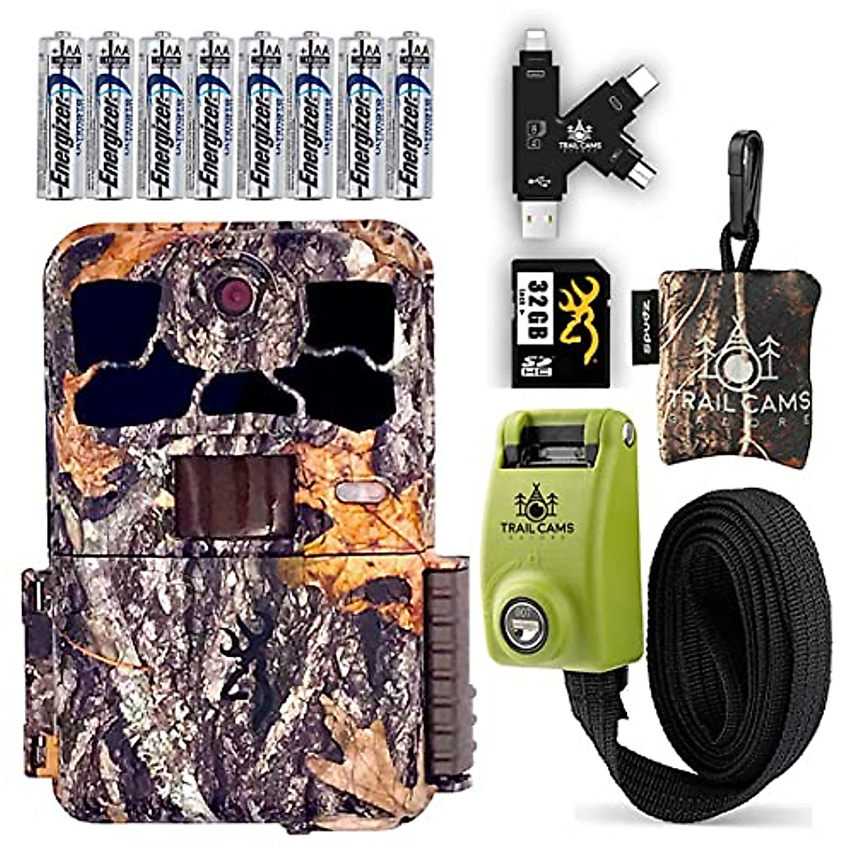 Browning Spec Ops Elite HP4 Trail Camera with Batteries, 32 GB SD Card, Card Reader, Steel Reinforced Strap, and Spudz Microfiber Cloth Screen Cleaner