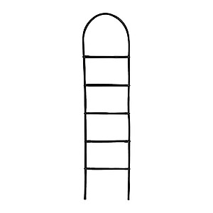 Creative Co-Op Decorative Bamboo Modern Towel Storage, Matte Black Finish Blanket Ladder