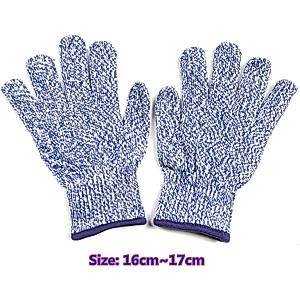 11PCS Kids Plastic Knife Set,Kids Safe Knife Set with 2 Pair Cut Resistant Gloves (Ages 6-12) & Cutting Board,Kids Cooking Tool BPA-Free ,Salad (Blue)