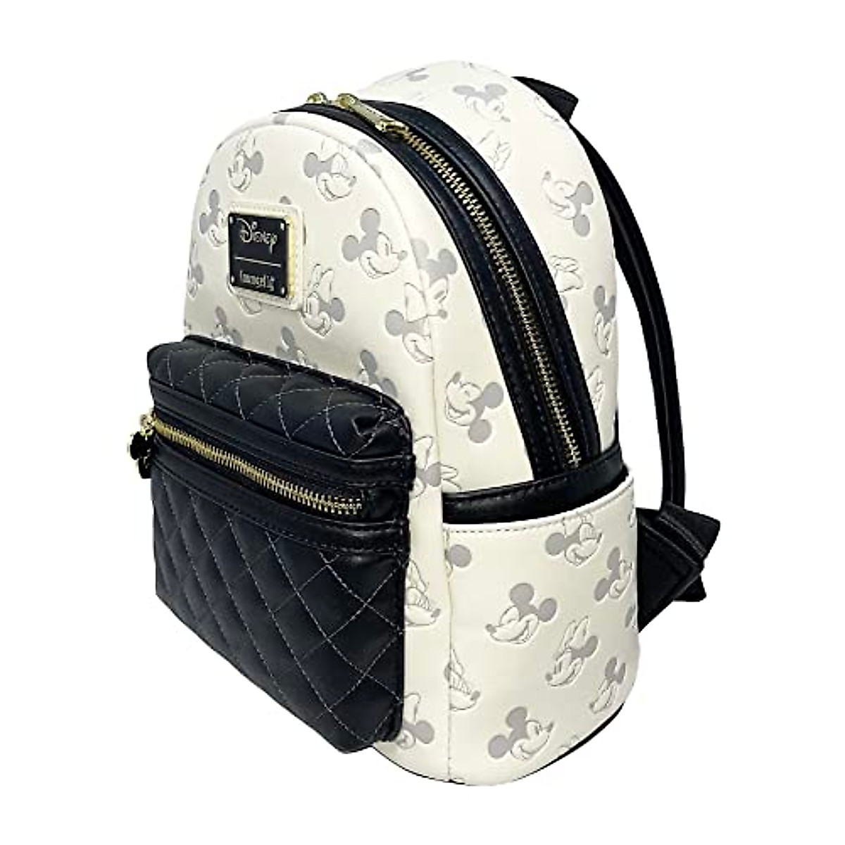 Loungefly Disney Mickey and Minnie Mouse Allover Debossed Womens Double Strap Shoulder Bag Purse