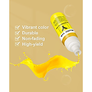 XZMHX 400ML Autofill Sublimation Ink Use for Epson EcoTank Inkjet Printers ET-2720 ET-2400 ET-2760 ET-4800 ET-2800 ET-2803 ET-2830 ET-3760 ET-2850, Anti-UV/ICC Free