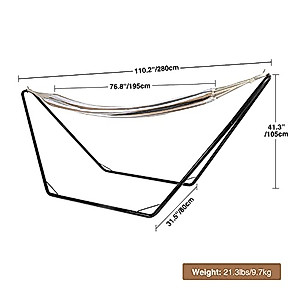 RedSwing Double Hammock with Stand, 2 Person Heavy Duty Steel Hammock Stand, Portable Standing Hammock for Indoor Outdoor Backyard Patio, 330lbs Capaticy