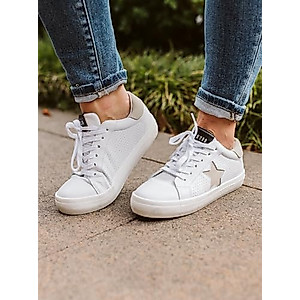 Steve Madden Women's Starling Sneaker, White Multi, 7