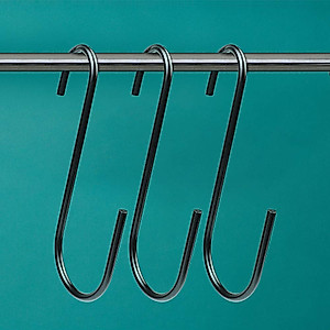 Vindar 3 Pack 6 Inches Bird Feeder Hook Heavy Duty Big S Hooks Hangers for Kitchen, Office, Wind Chimes, Lanterns, Gardening Tools, Hummingbirds Feeders, Bird House, Lanterns