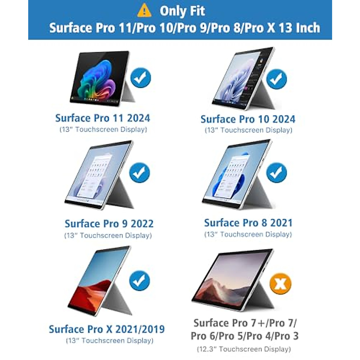 TiMOVO 2-Pack Feel-Paper Screen Protector for Microsoft Surface Pro 11/10 13 Inch 2024 / Surface Pro 9 / Surface Pro 8 / Surface Pro X, Anti-Glare Anti-Scratch PET Film, Surface Pen Support - Matte