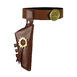 PAINEOMN Woody Belt with Holsters Sheriff Woody Costume Accessory Halloween Cowboy Cosplay Kit Accessories