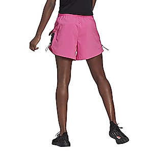 adidas Women's Tech Shorts PB, Screaming Pink, Small