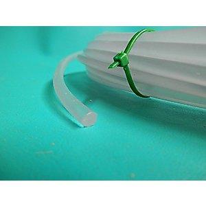 KOMORAX 50 Ft Long .22 Inch Solid Vinyl Sling Spline Awning Cord Chair Lounge Replacement Outdoor Patio Lawn Garden Pool Furniture Clear