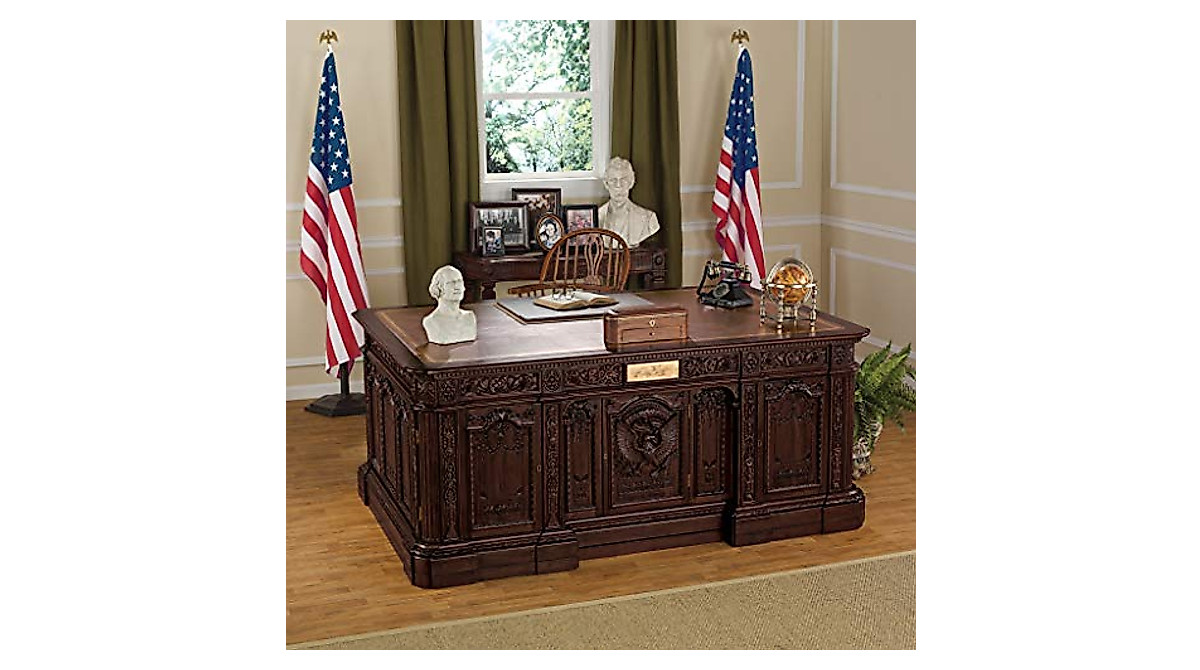 Oval Office Presidents' H.M.S. Resolute Desk - Authentic Mahogany Replica