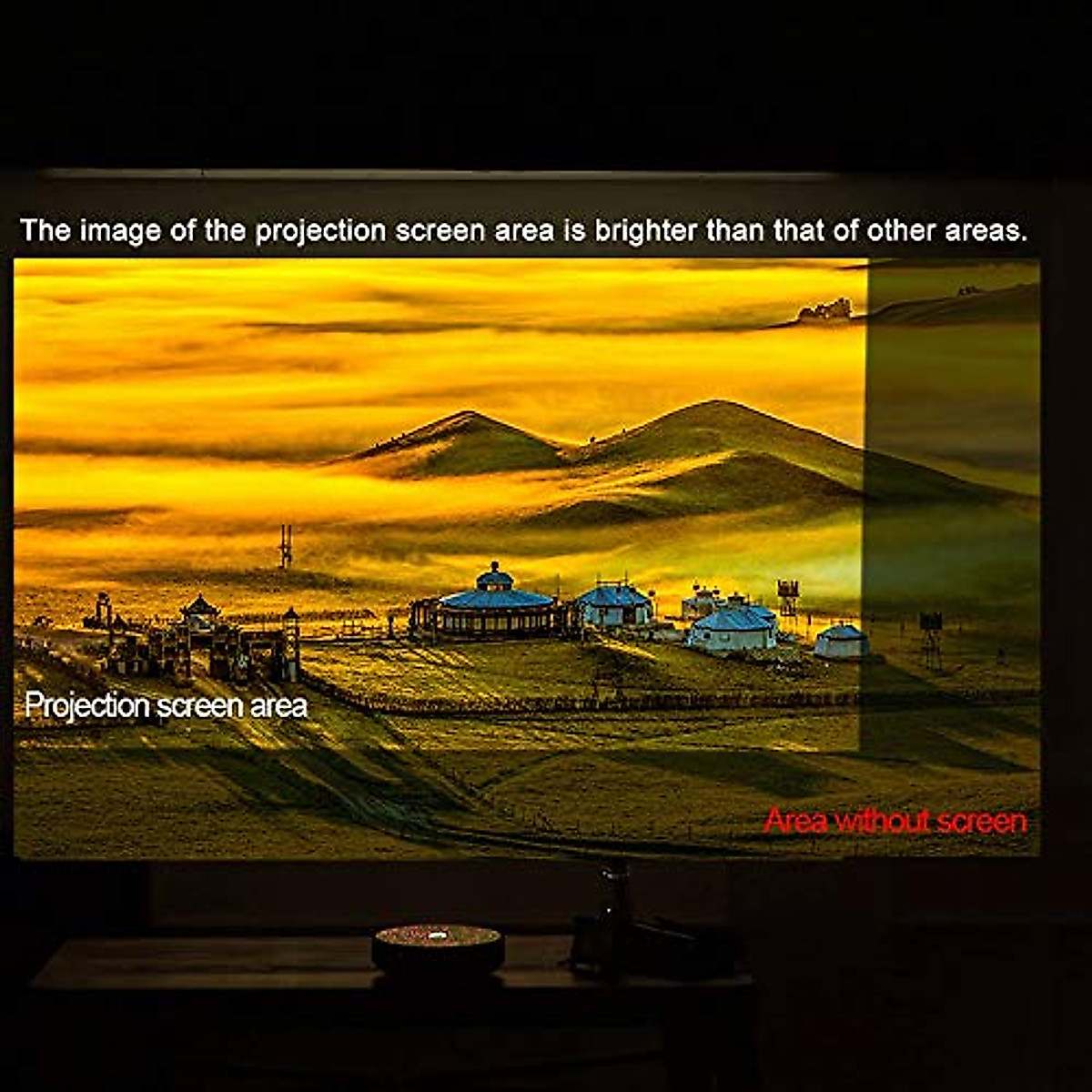 XXXDXDP Portable Projector Screen 16:9 Frameless Video Projection Screen Foldable Wall Mounted for Home Office 60/70/80/100/120inch ( Size : 60 inch )