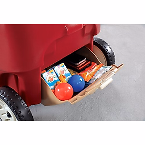 Step2 All Around Wagon For Kids – Comfortable, Durable Wagon with Whisper Wheels, Contoured Seats, Seat Belts, Cup and Snack Holders, Storage – Foldable Handle – Wagon Makes Great Stroller Alternative