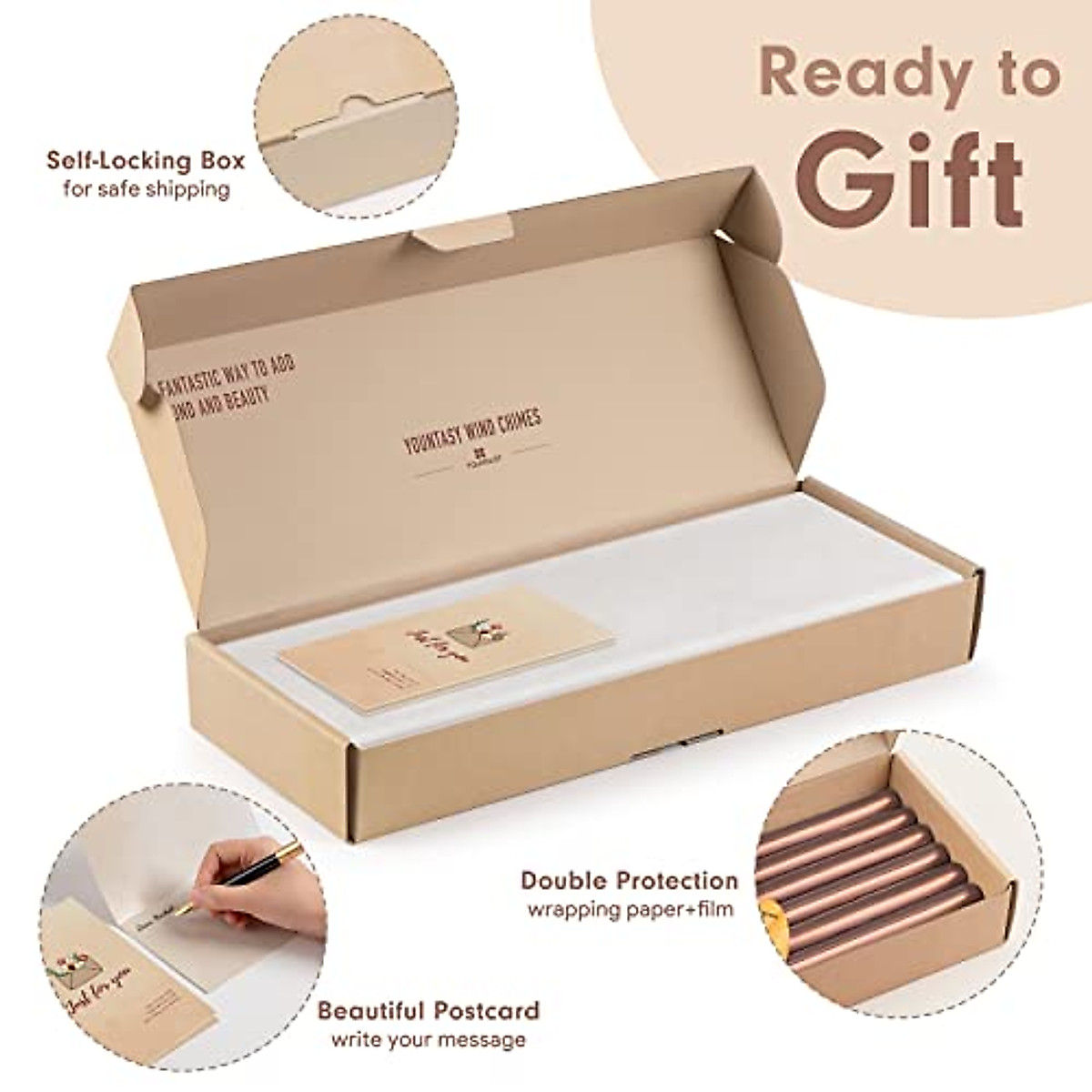 YOUNTASY House Warming Gifts New Home, Housewarming Gifts for New House, Housewarming Gift, New Home Gifts for Home, House Warming Gifts New Home Couple, Women and Men, 34" Wind Chimes Ready to Gift