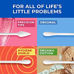 Q-tips Cotton Swabs for Hygiene and Beauty Care Original Cotton Swab Made with 100% Cotton 500 Count, Pack of 12