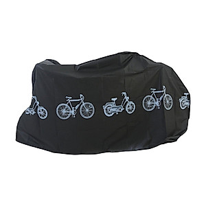 Mountain Road Bike Cover Waterproof Windproof Raincoat for Motorcycle , Black