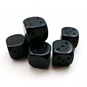 Blank Unpainted 16MM D6 Game Dice with Blank 6th Side, 4 Assorted Color Set of 24pcs, Raw Blank Cube
