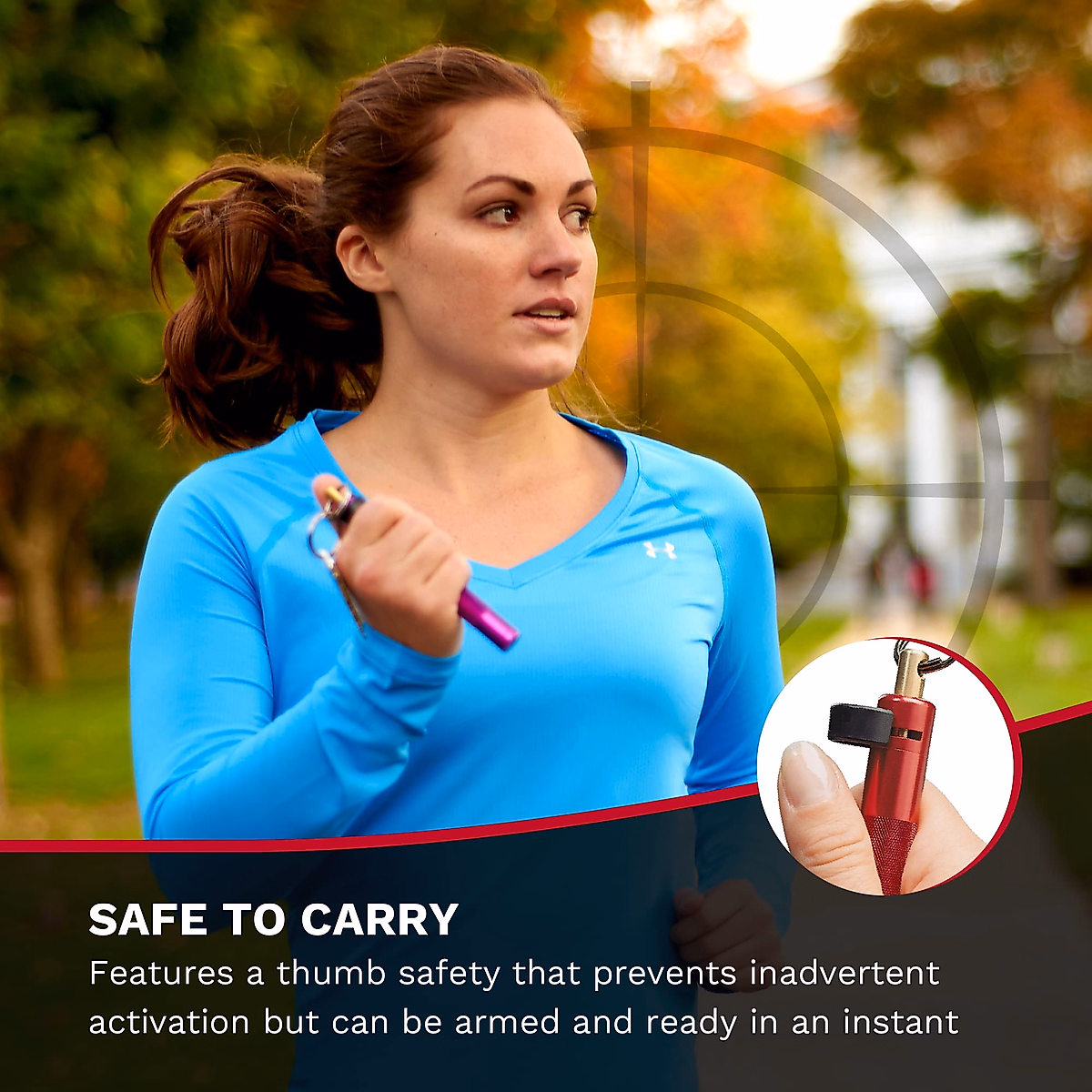 ASP - D1 Metro Defender Pepper Spray, Self-Defense for Women and Men, Quick-Release Personal Defense Equipment, Personal Protection Device, Safety Running Gear, Personal Security Devices, 0.10 Ounces