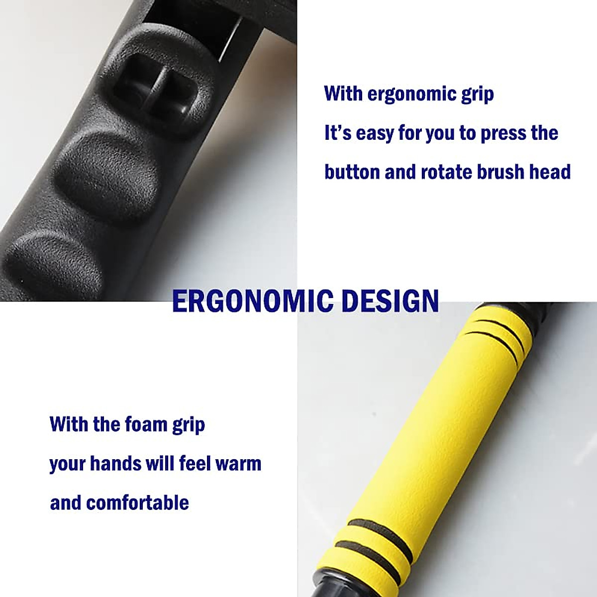 AFODYL Ice Scraper and Extendable Snow Brush for Car, Snow Remover and Brushes with Foam Grip for Windshield Window, Pivoting Brush Head for SUV Truck Vehicle(Yellow)