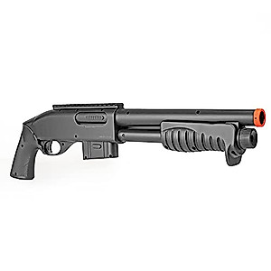 BBTac Airsoft Shotgun Shorty Pump Action Spring Airsoft Gun M401 Powerful FPS with Clip
